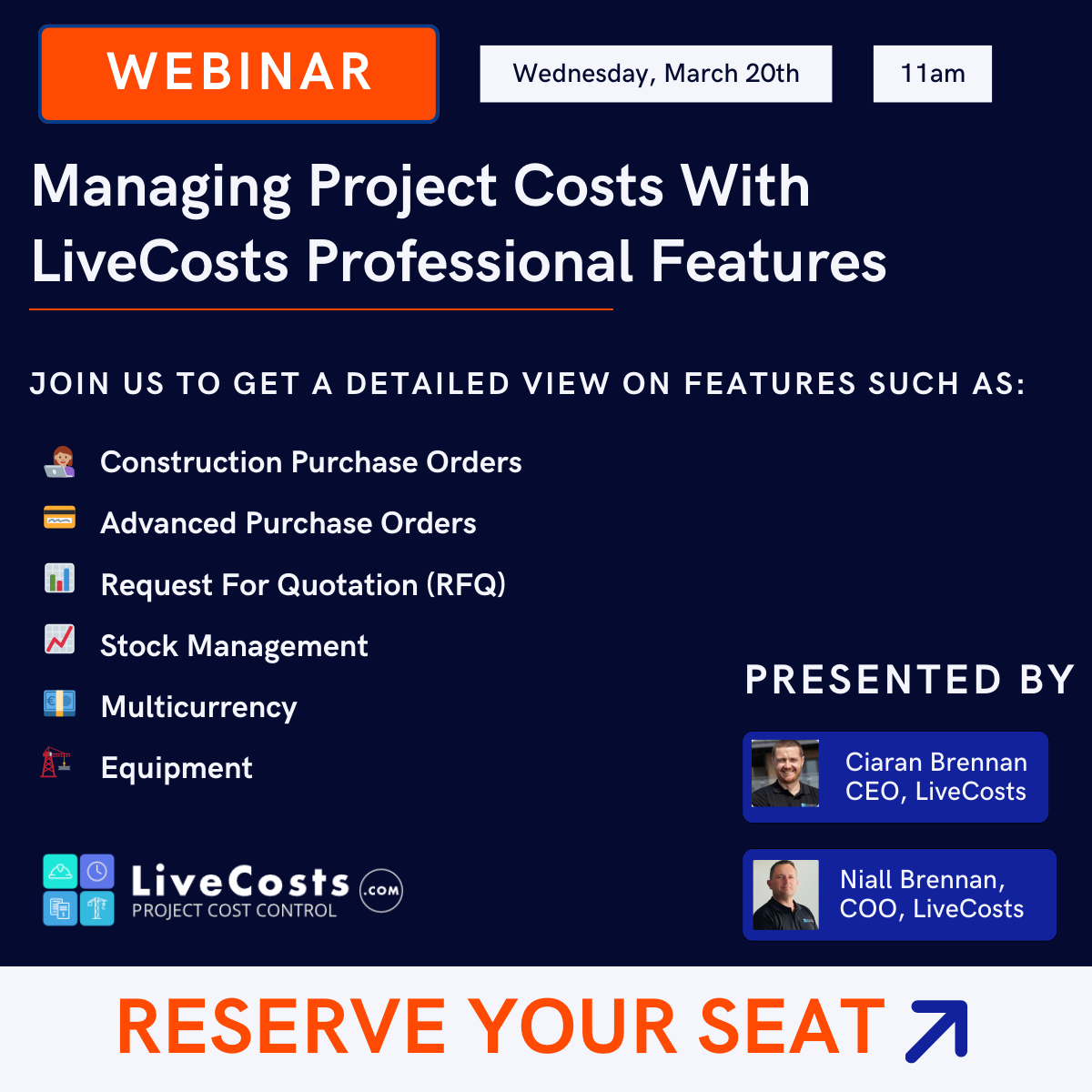 Managing Project Costs With LiveCosts Professional Features · Resource ...