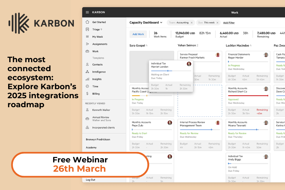 Explore Karbon’s 2025 Integrations Roadmap · Resource Center · Webinar · App Advisory Plus