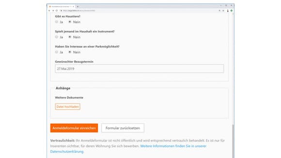 Anleitung zum Flatfox Anmeldeformular | Flatfox