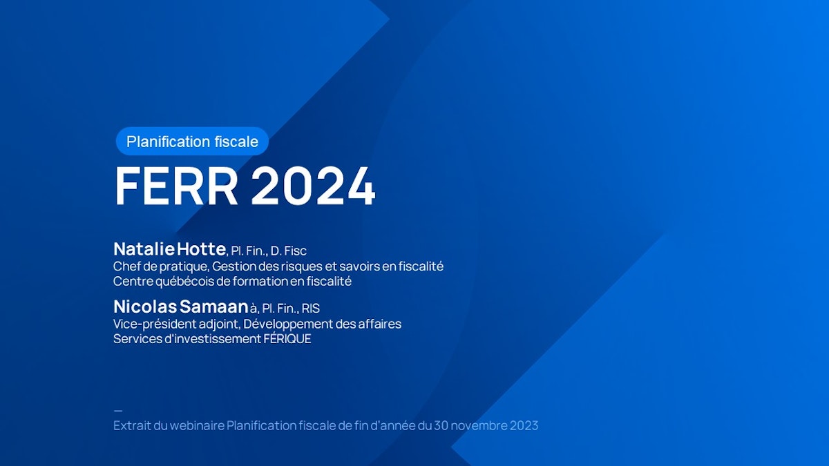 Capsule FERR 2024 : Les nouveautés