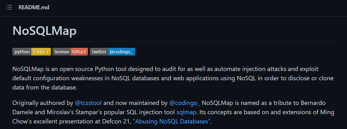 Hacker Tools Nosqlmap No Sql Yes Exploitation 5666