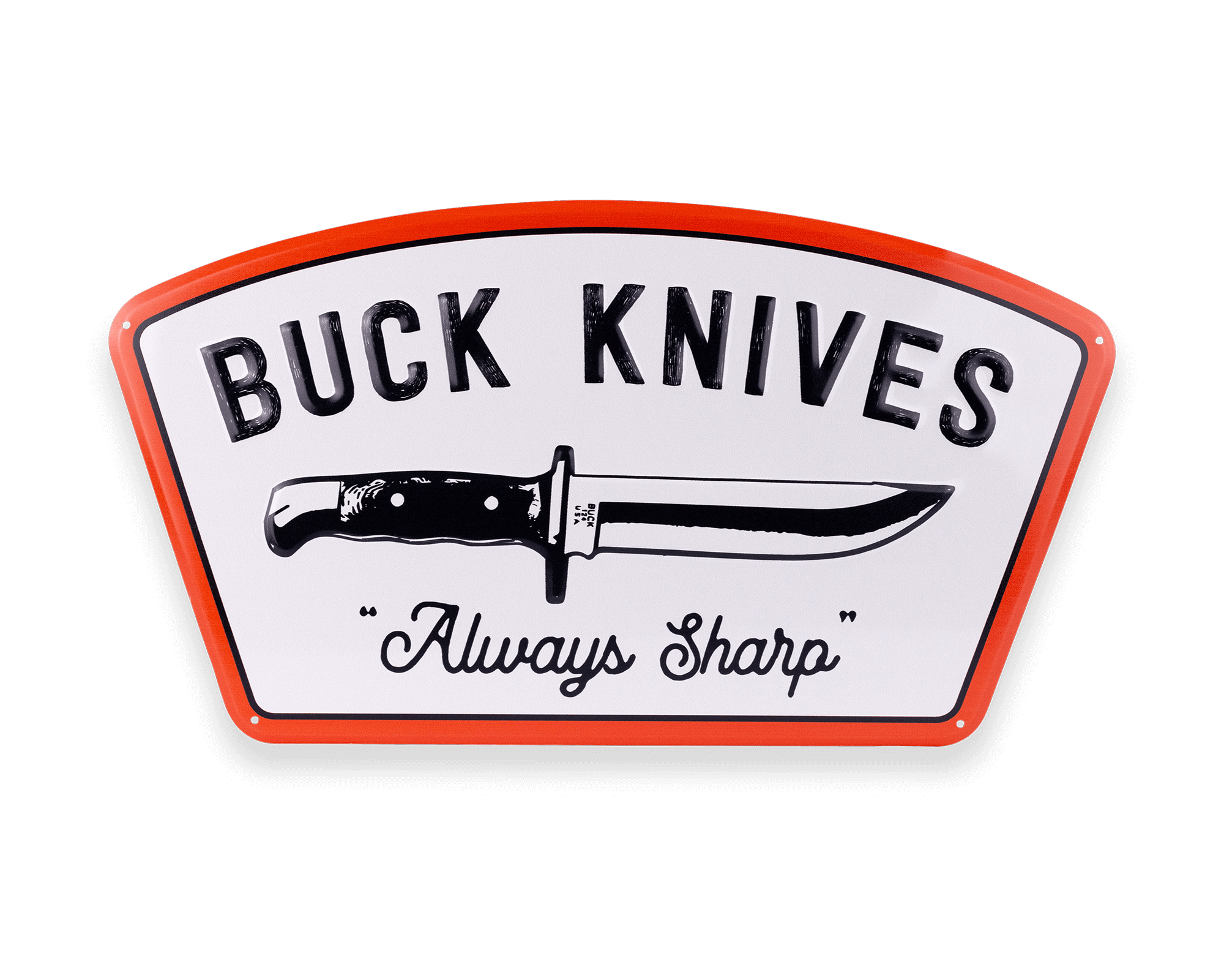 Always Sharp Tin Tacker Sign - Buck® Knives OFFICIAL SITE