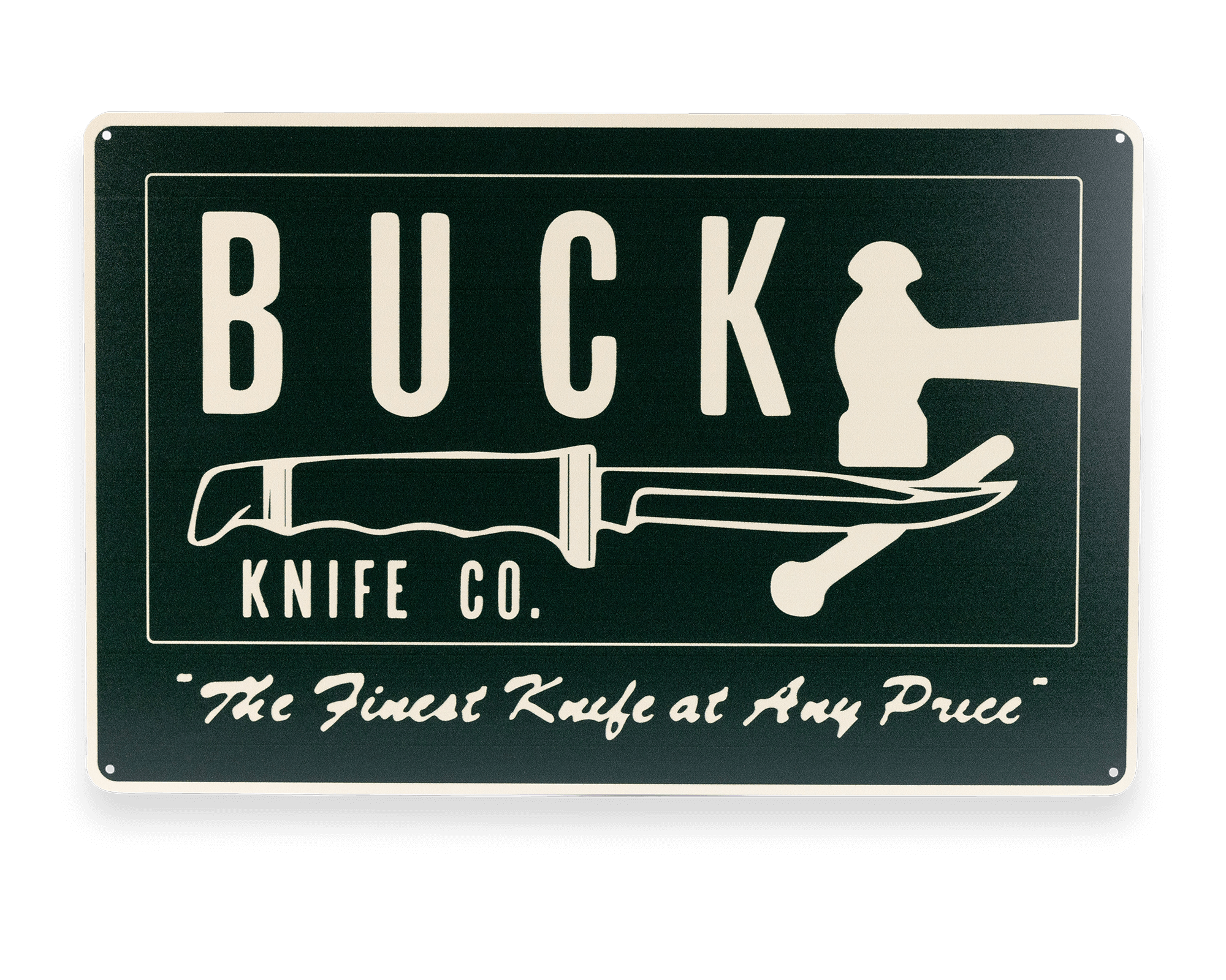 Finest Knives Tin Tacker Sign - Buck® Knives OFFICIAL SITE