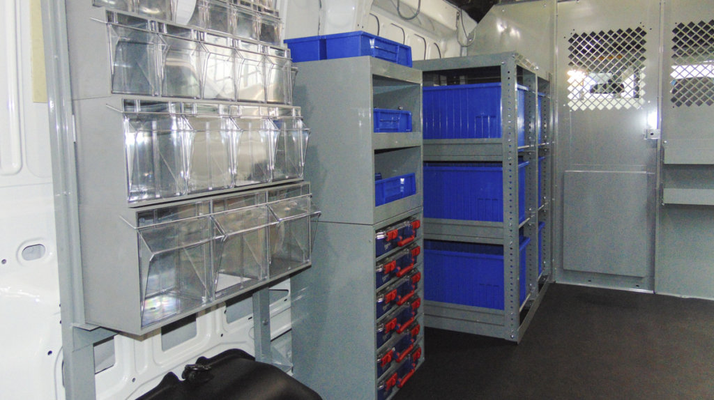 Work Truck & Van Shelving and Storage Bins | Mike Albert Upfitting