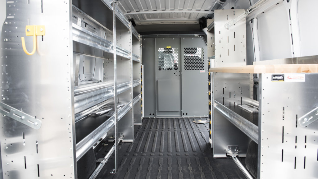 Work Truck & Van Shelving and Storage Bins | Mike Albert Upfitting