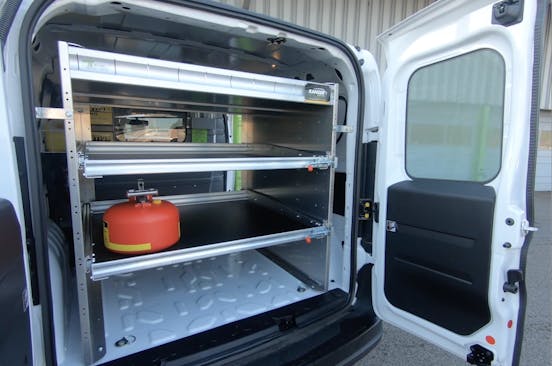 Work Truck & Van Shelving and Storage Bins | Mike Albert Upfitting