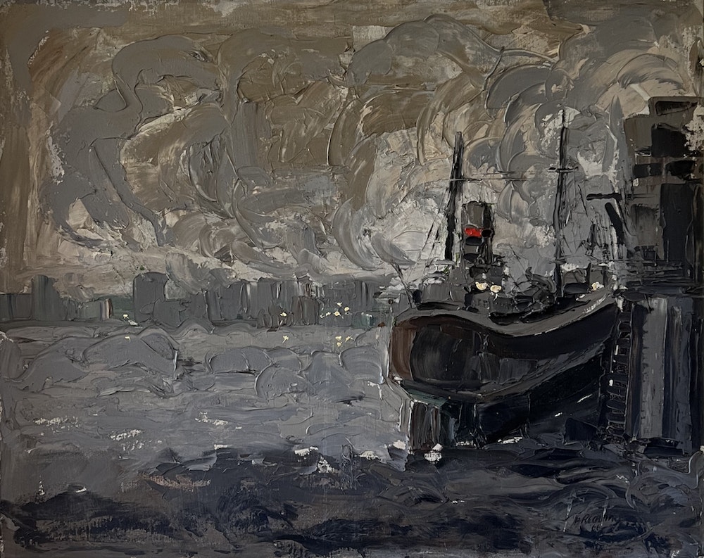 Peter Reading - The Thames Low Water - Oil on canvas - Skymeadow Gallery