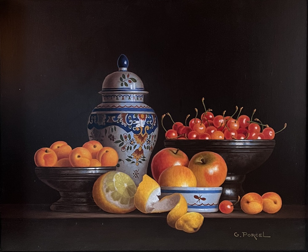 Georges Porcel - Still life with delft vase - Oil on canvas - Skymeadow ...