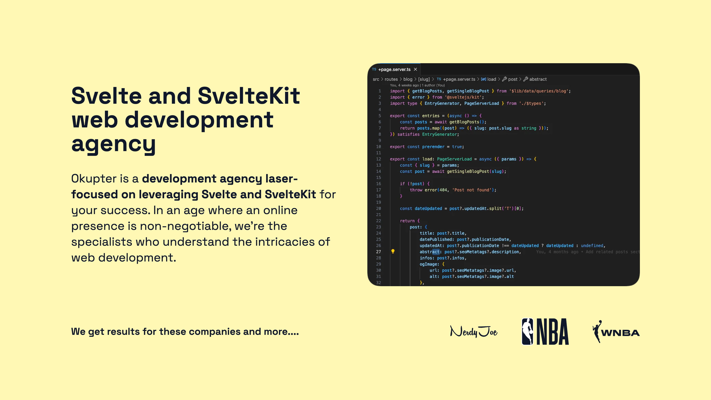 Okupter Svelte And Sveltekit Development Agency