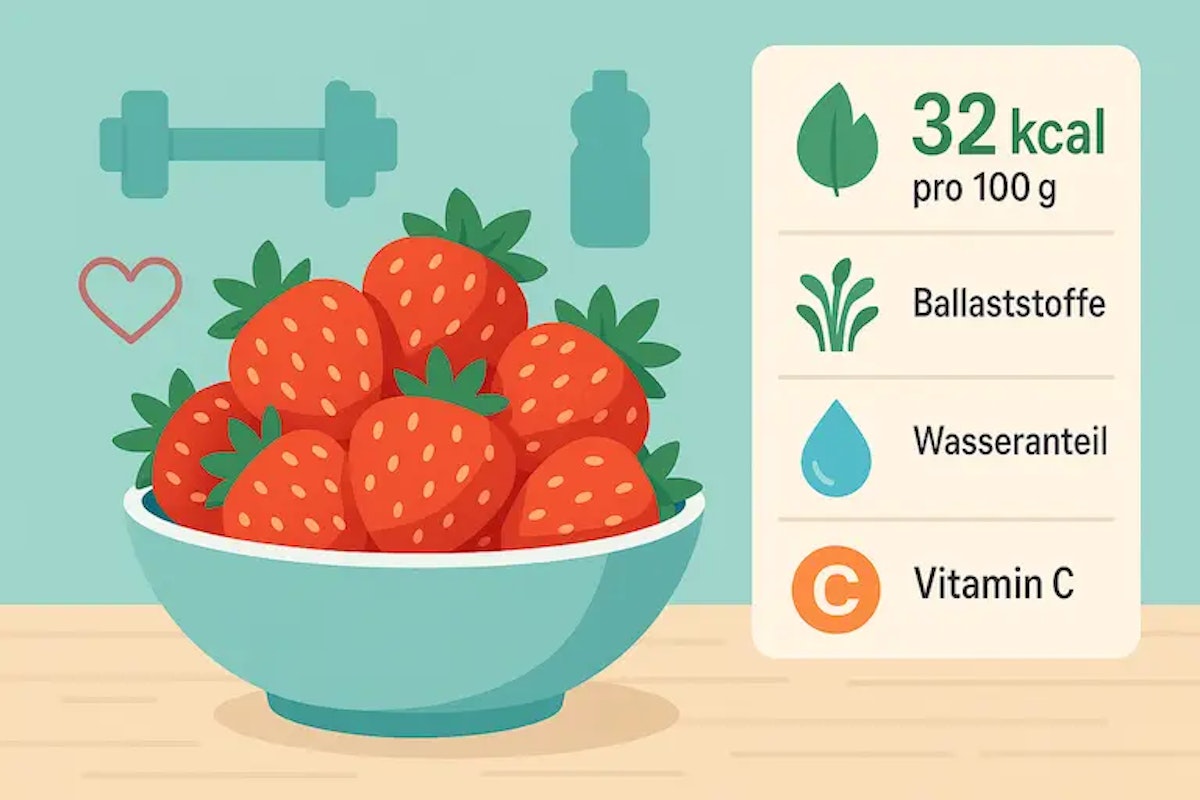 Wie viel Kalorien haben Erdbeeren?🍓💪🏽