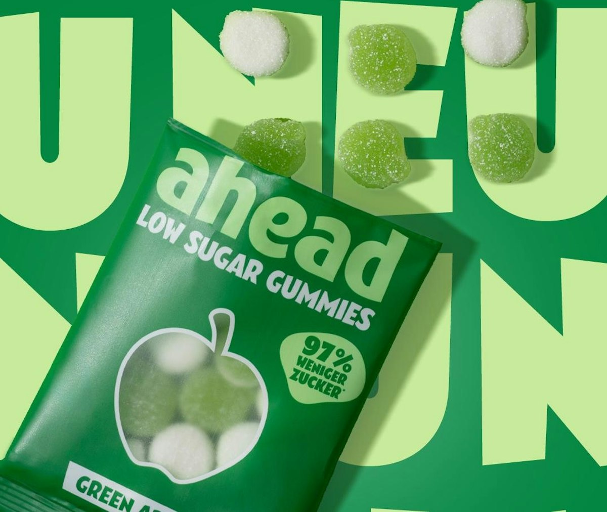 ahead Low Sugar Gummies "Green Apples" (18 x 50g)