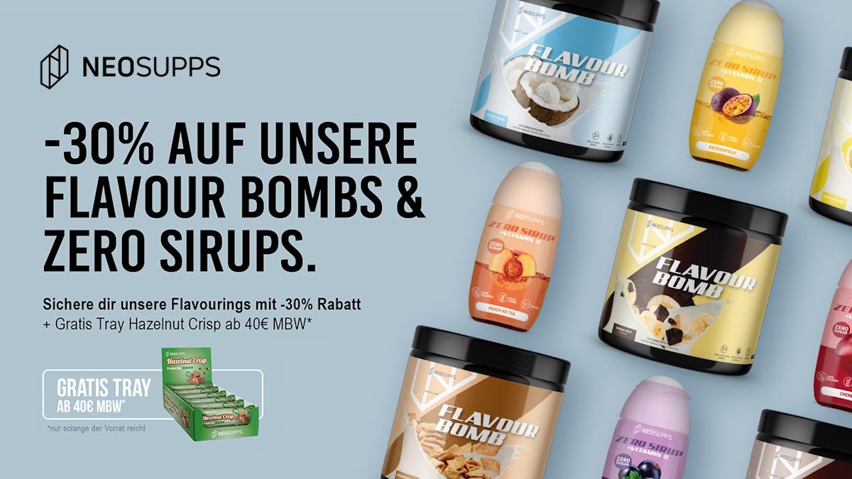 30% Rabatt auf Flavours bei Neosupps - DROPTIME Supplements
