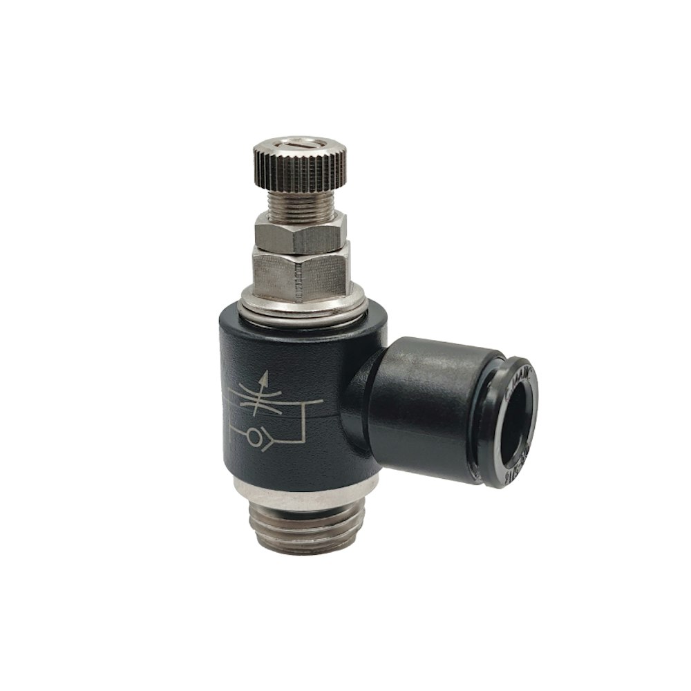 Flow Control with Swivelling acetal push-in fitting - MV38 | Cmatic
