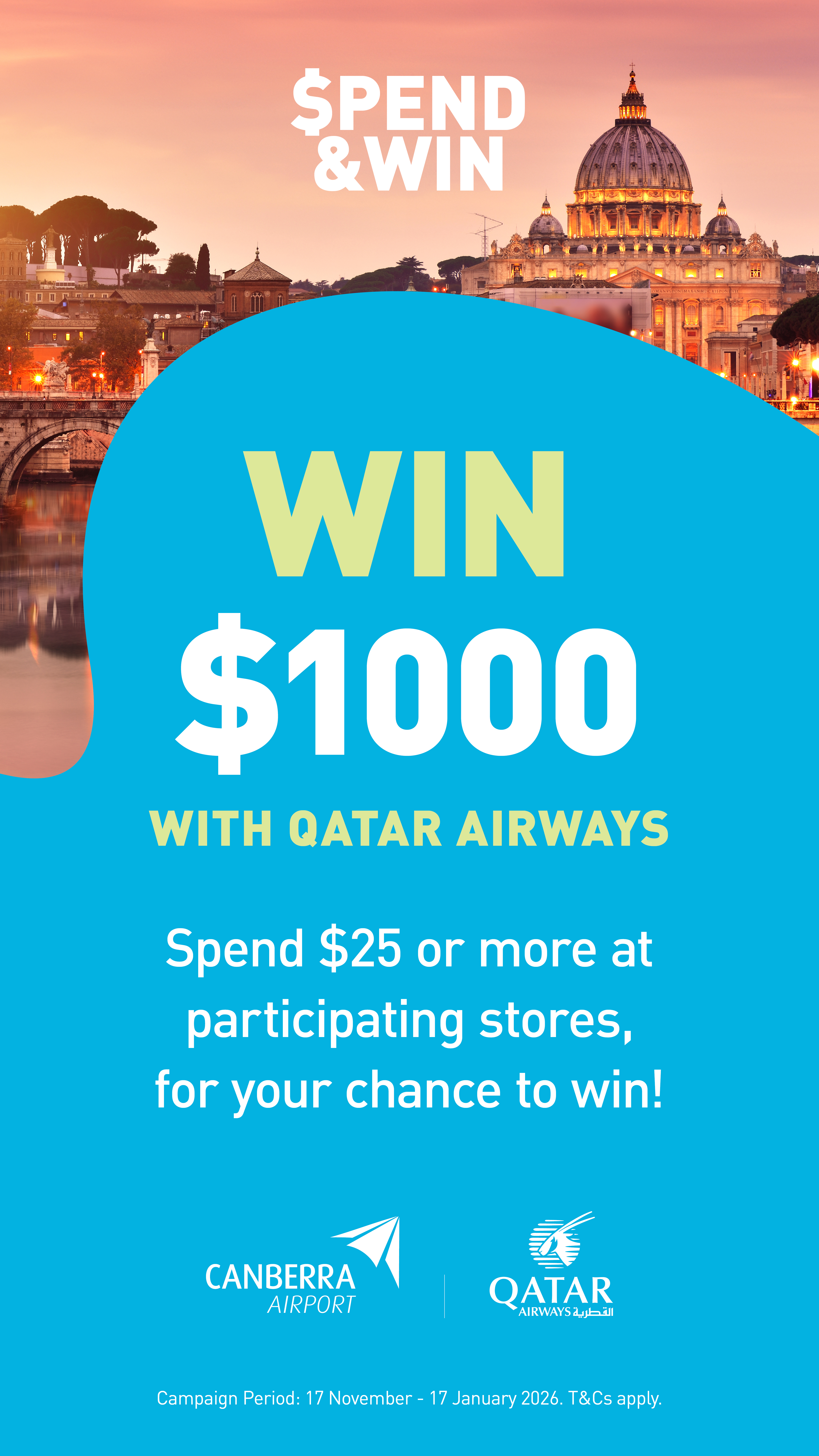 Canberra Airport | Spend & Win at Canberra Airport 2025