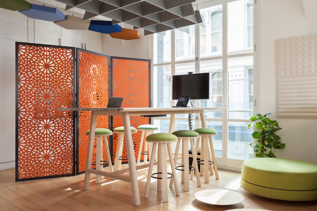 BuzziFalls Standing Playful Folding Wall from BuzziFelt | BuzziSpace