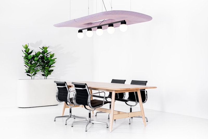 BuzziZepp LED, suspended acoustic shell with light | BuzziSpace