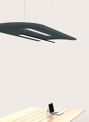 BuzziZepp LED, suspended acoustic shell with light | BuzziSpace