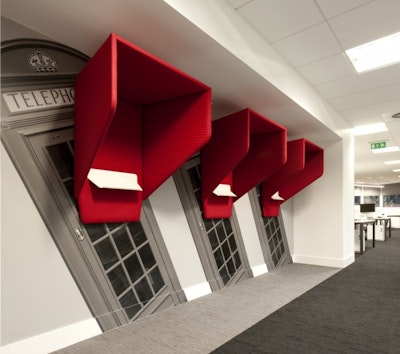 BuzziHood, upholstered phone booth | BuzziSpace