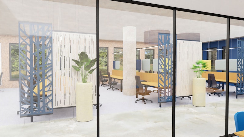 BuzziFalls, a playful hanging room divider | BuzziSpace