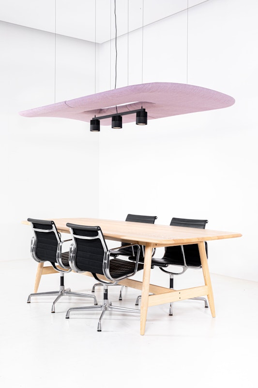 BuzziZepp LED, suspended acoustic shell with light | BuzziSpace