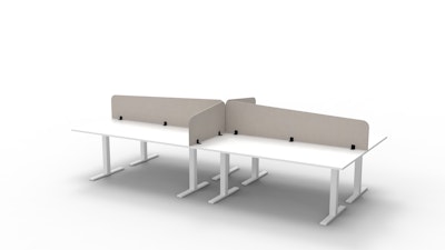 BuzziTripl Desk, desk partition in felt | BuzziSpace