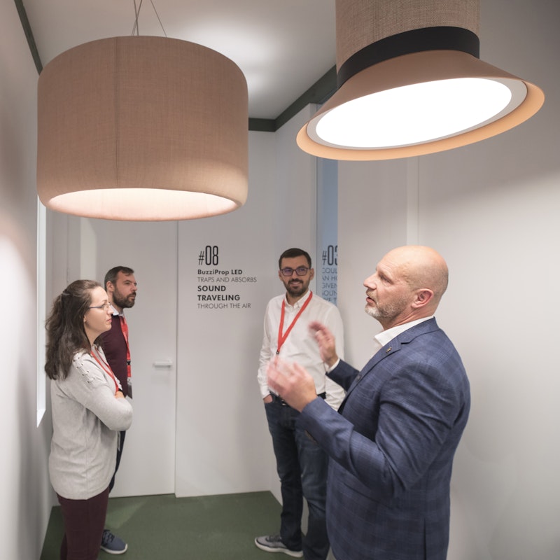 BuzziJet, acoustic pendant lighting | BuzziSpace