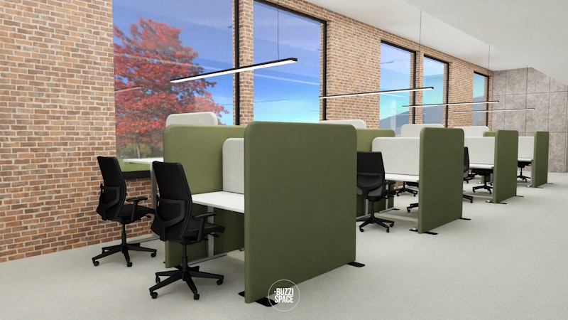 BuzziShield Desk, Create private workstations | BuzziSpace