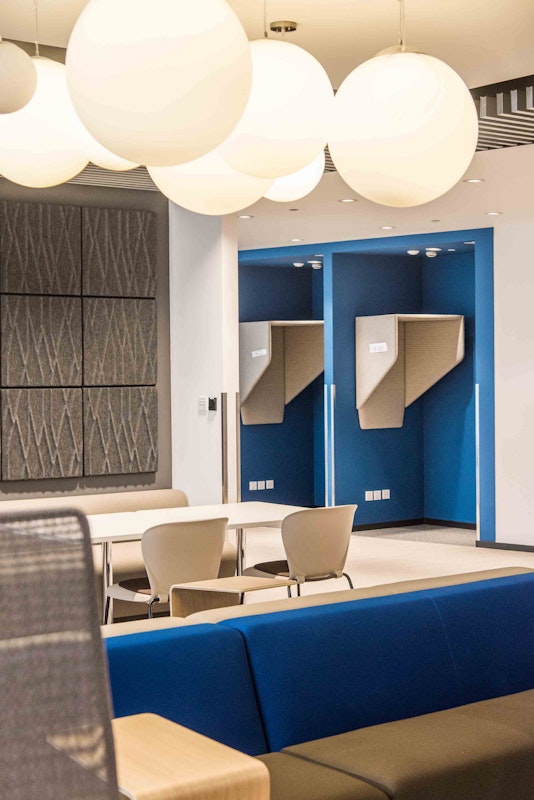 BuzziHood, upholstered phone booth | BuzziSpace