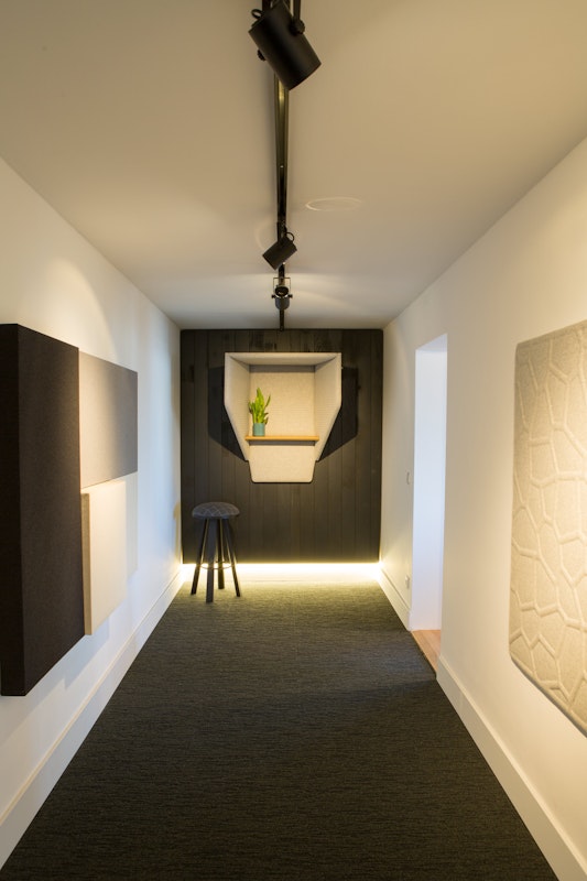 BuzziHood, upholstered phone booth | BuzziSpace