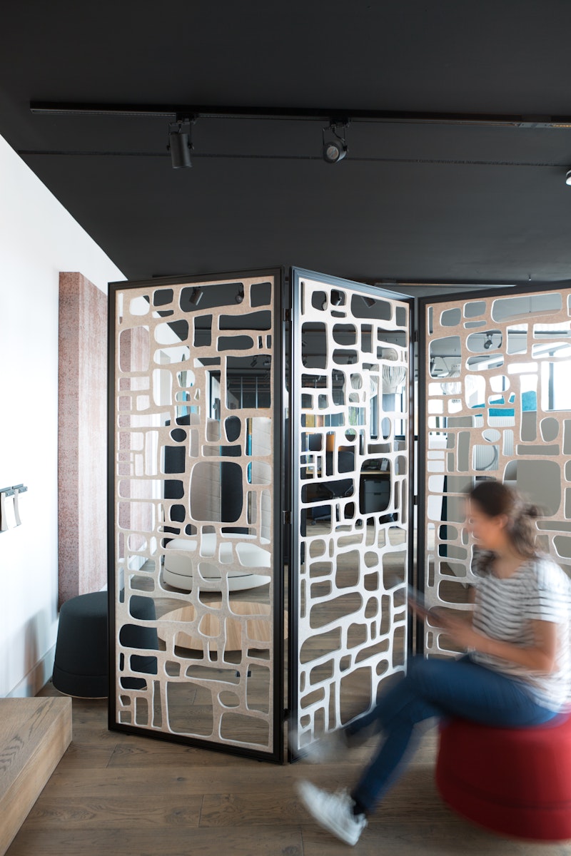 BuzziFalls Standing Playful Folding Wall from BuzziFelt | BuzziSpace