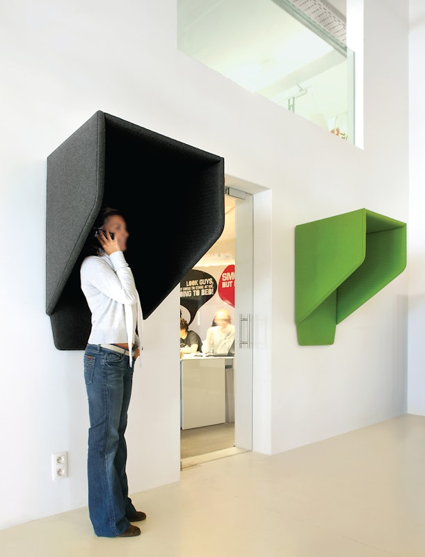 BuzziHood, upholstered phone booth | BuzziSpace