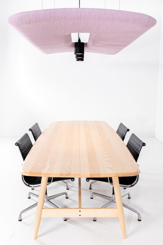 BuzziZepp LED, suspended acoustic shell with light | BuzziSpace
