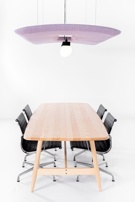BuzziZepp LED, suspended acoustic shell with light | BuzziSpace