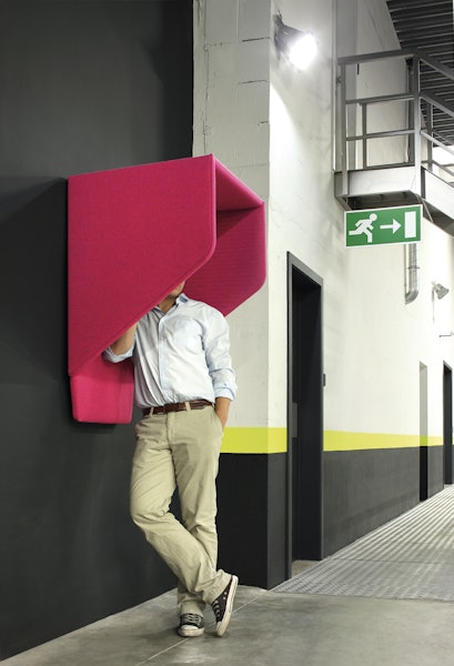BuzziHood, upholstered phone booth | BuzziSpace