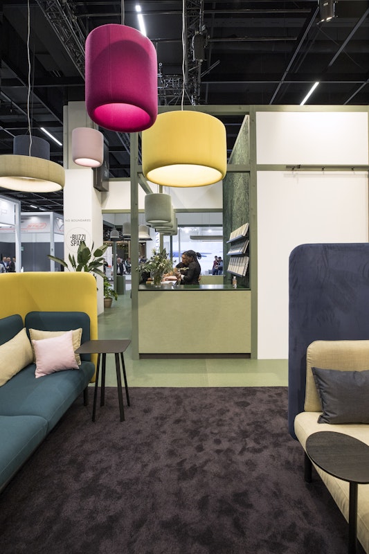 BuzziProp LED, cylindrical acoustic pendant lighting | BuzziSpace