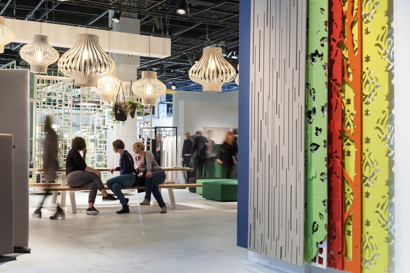 BuzziFalls, a playful hanging room divider | BuzziSpace