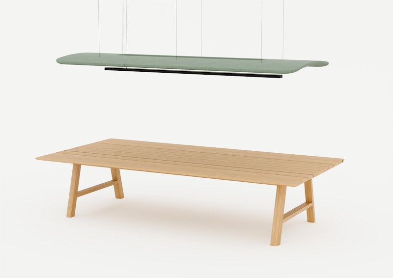 BuzziZepp LED, suspended acoustic shell with light | BuzziSpace