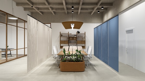 BuzziFalls, a playful hanging room divider | BuzziSpace