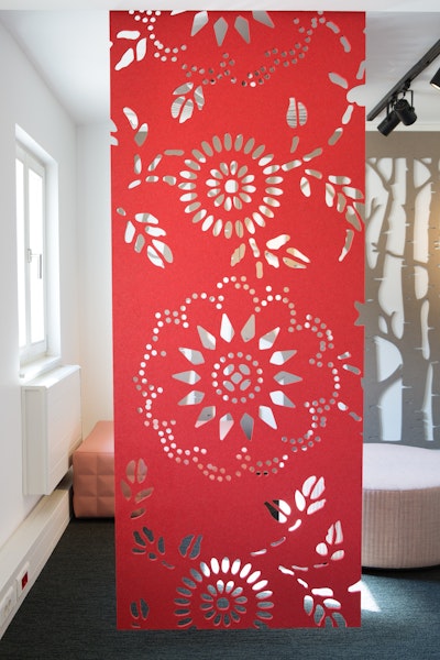 BuzziFalls, a playful hanging room divider | BuzziSpace