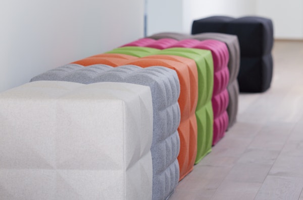 BuzziCube, upholstered sound-absorbing pouf | BuzziSpace