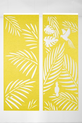 BuzziFalls, a playful hanging room divider | BuzziSpace