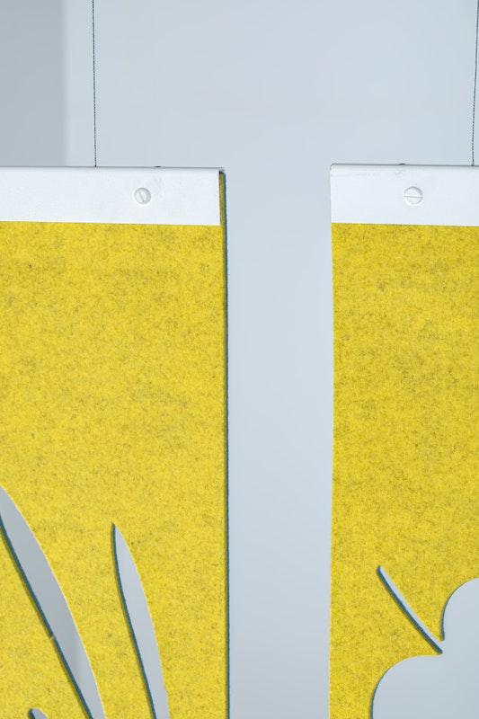 BuzziFalls, a playful hanging room divider | BuzziSpace