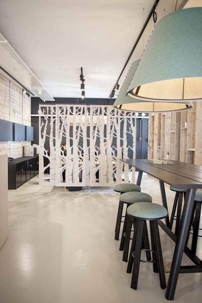 BuzziFalls, a playful hanging room divider | BuzziSpace