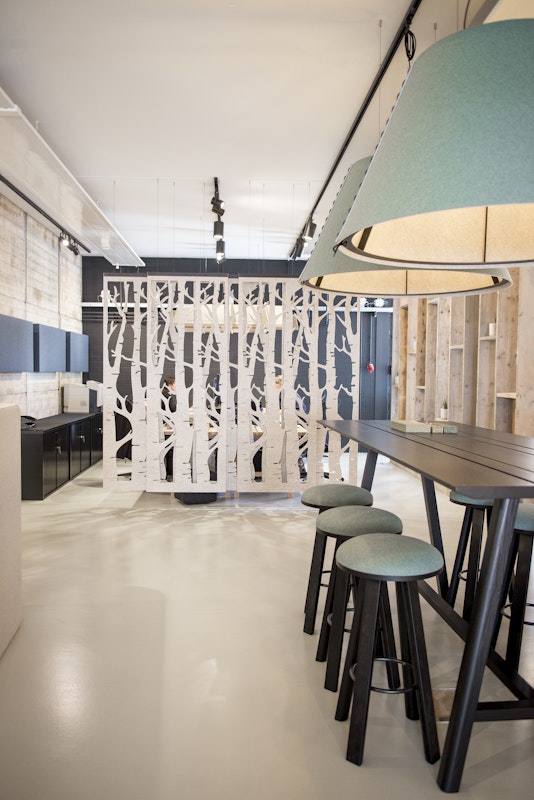 BuzziFalls, a playful hanging room divider | BuzziSpace