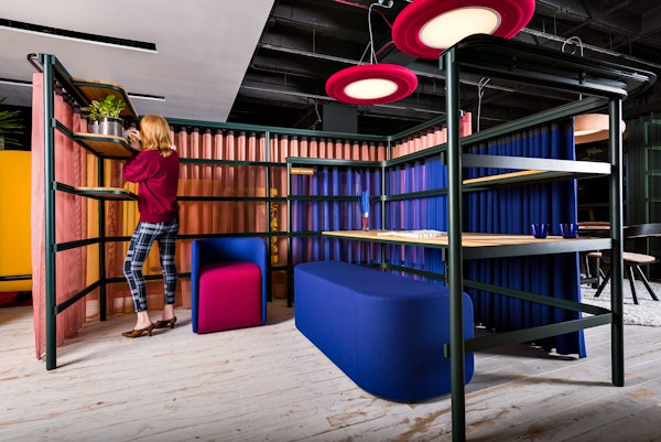 BuzziMoon, ceiling light with sound absorbing disk | BuzziSpace