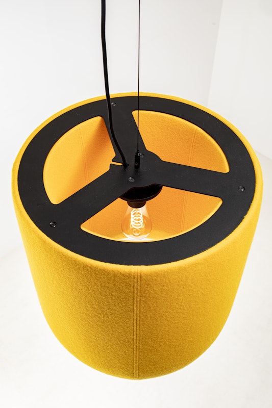 BuzziProp LED, cylindrical acoustic pendant lighting | BuzziSpace