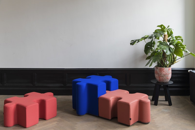 BuzziPuzzle, playful sound-absorbing pouf | BuzziSpace