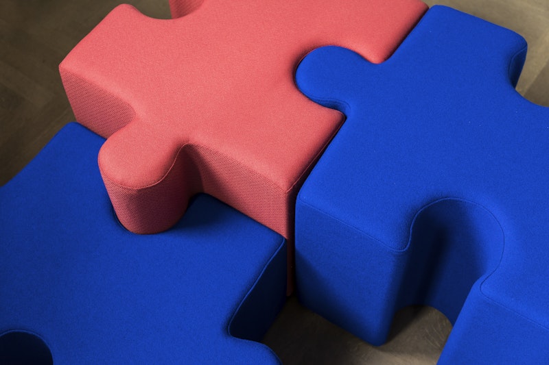 BuzziPuzzle, playful sound-absorbing pouf | BuzziSpace