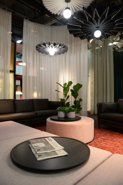 BuzziPleat Light, sculptural acoustic pendant lighting | BuzziSpace