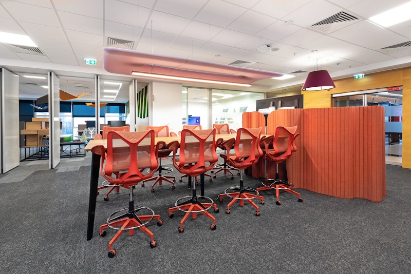 BuzziZepp LED, suspended acoustic shell with light | BuzziSpace